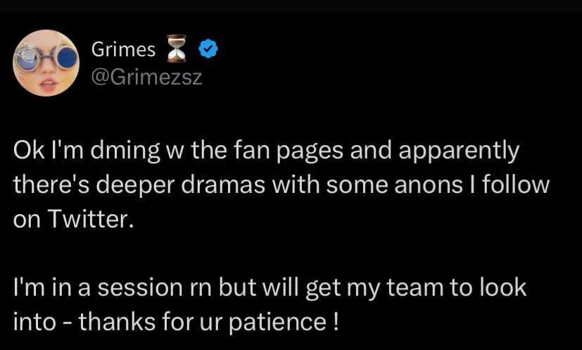 Grimes has talked about her engagement with those weirdos on twitter | Scrolller