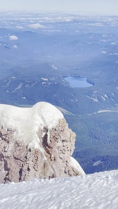 View from Mt Hood summit | Scrolller