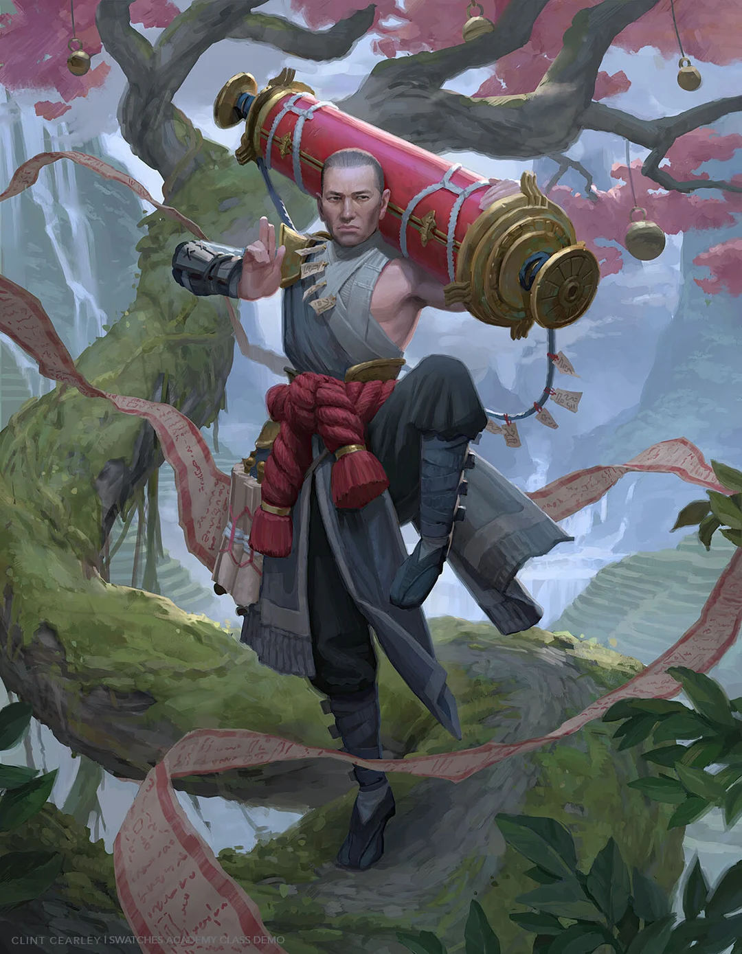 Monk Illustration Demo by Clint Cearley | Scrolller