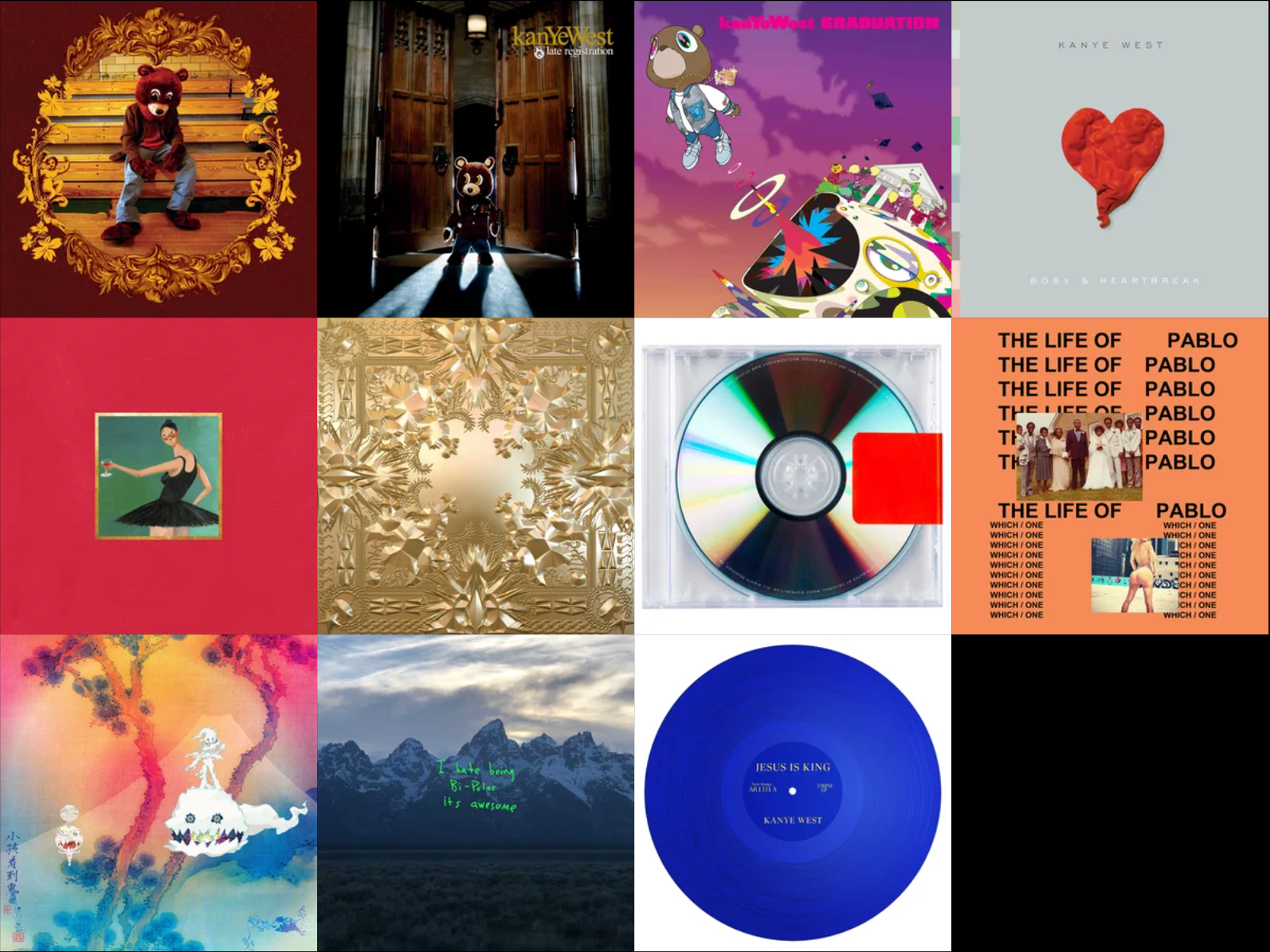 What is Kanye West's best album cover art? | Scrolller