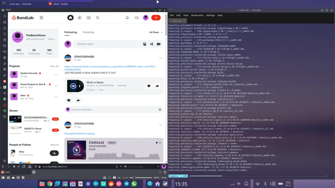 [KDE Plasma] AvdanOS style desktop i'm trying to make. Hope you enjoy | Scrolller