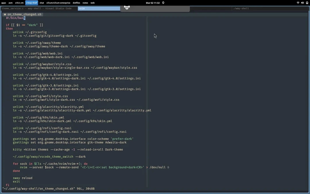 [Sway + Way-Shell] Just finished theme switching | Scrolller