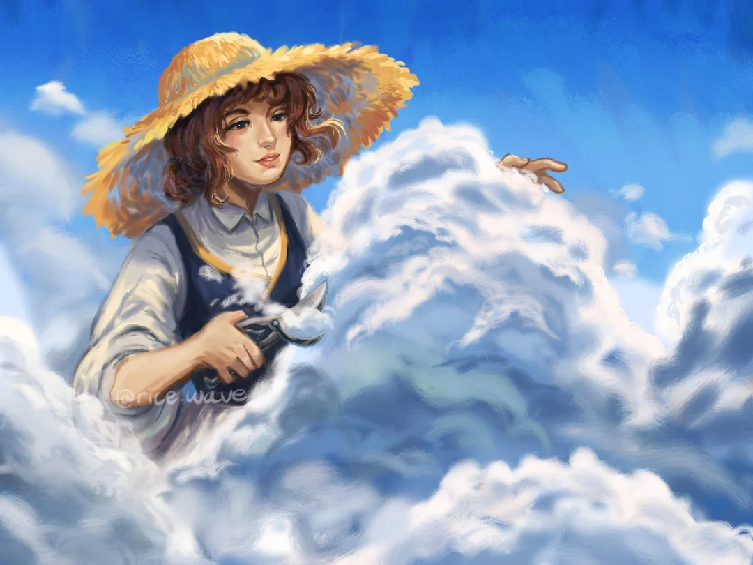 Pruning the Clouds, ricewave (me), Procreate, 2023 | Scrolller
