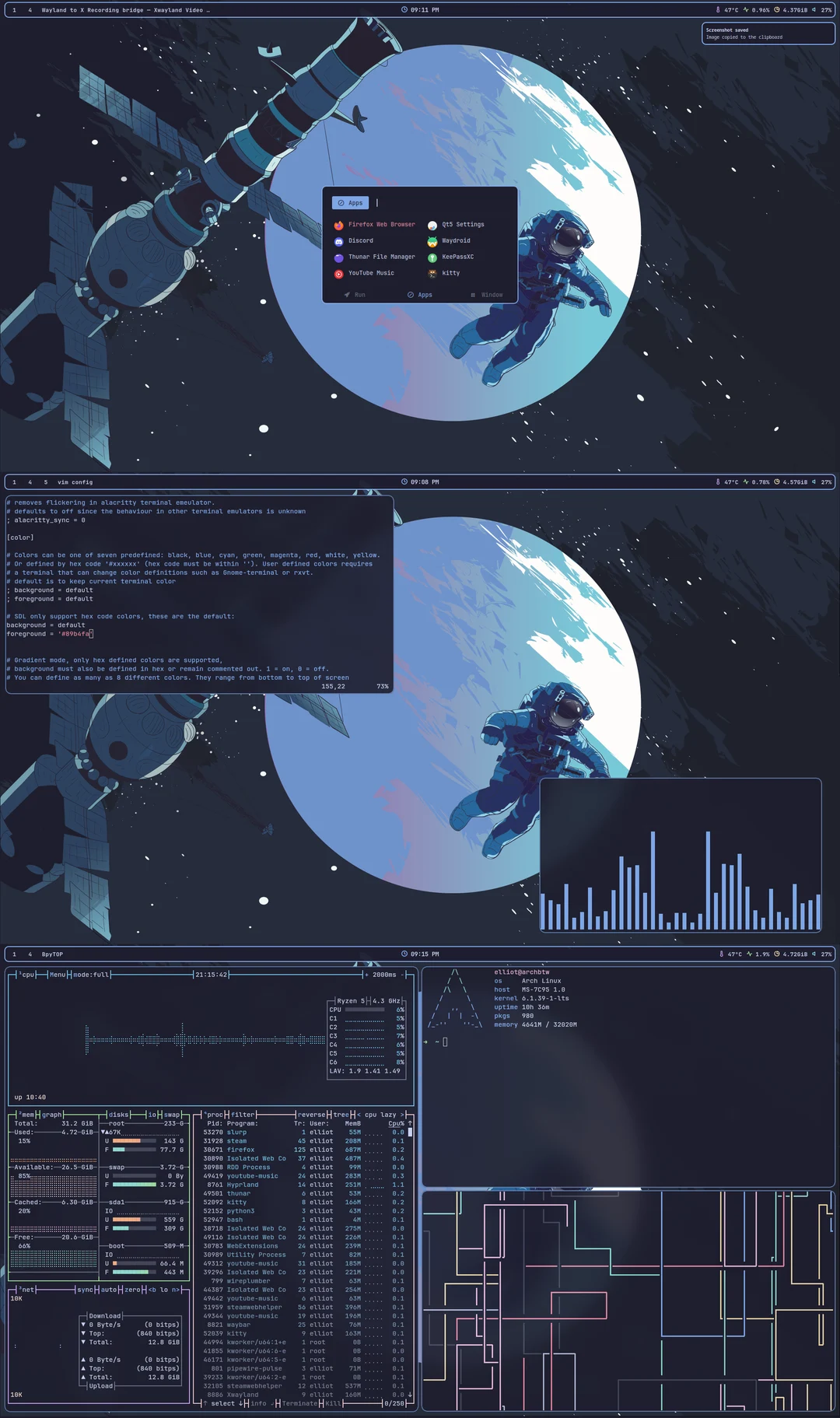 [Hyprland] Astronaut | Scrolller