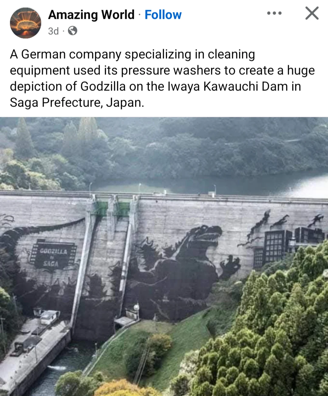 Godzilla Reverse Graffiti | Scrolller