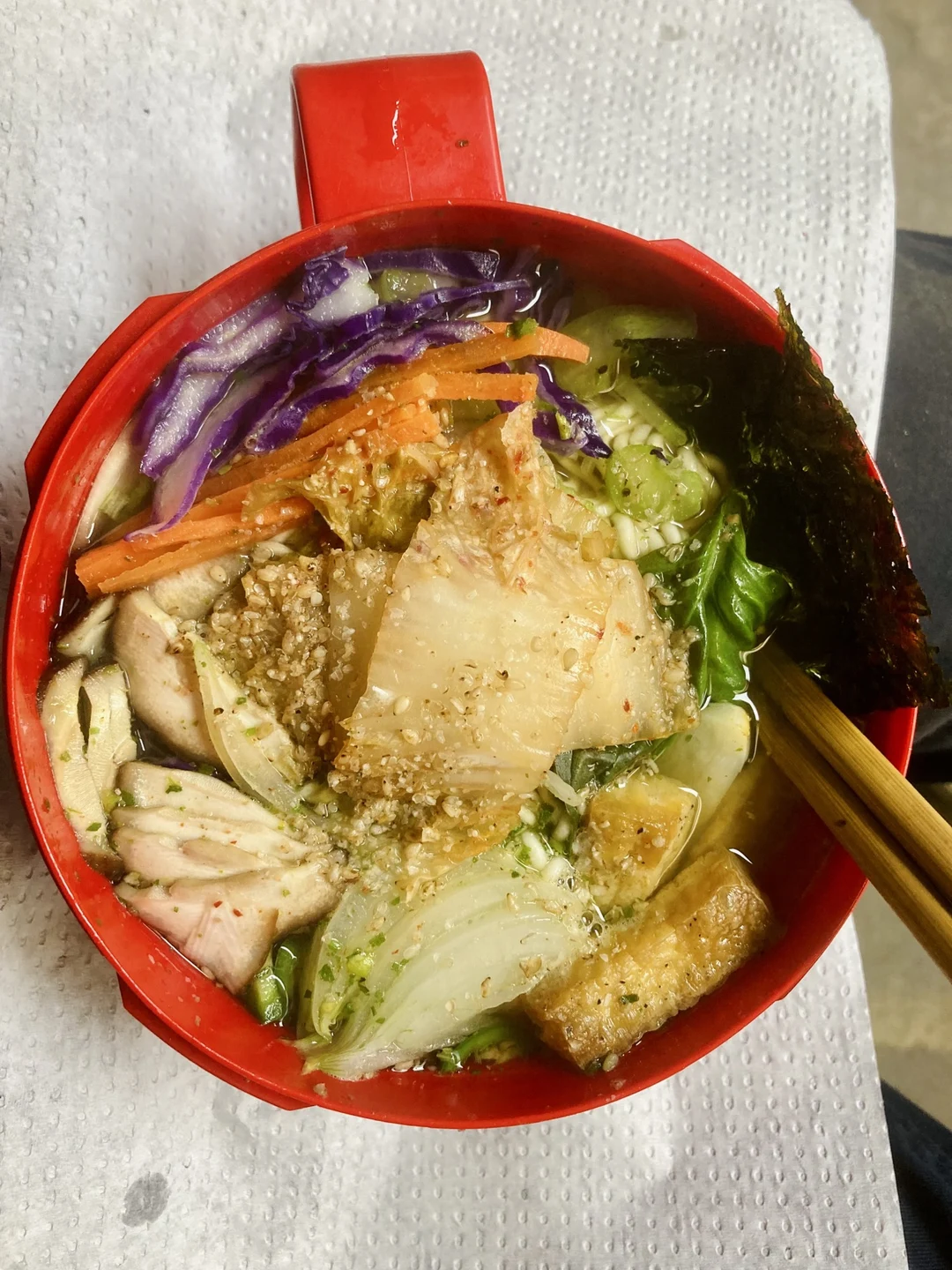 Good Morning. Sapporo Ichiban Shio with tofu and veggies. Have a fantastic day! | Scrolller