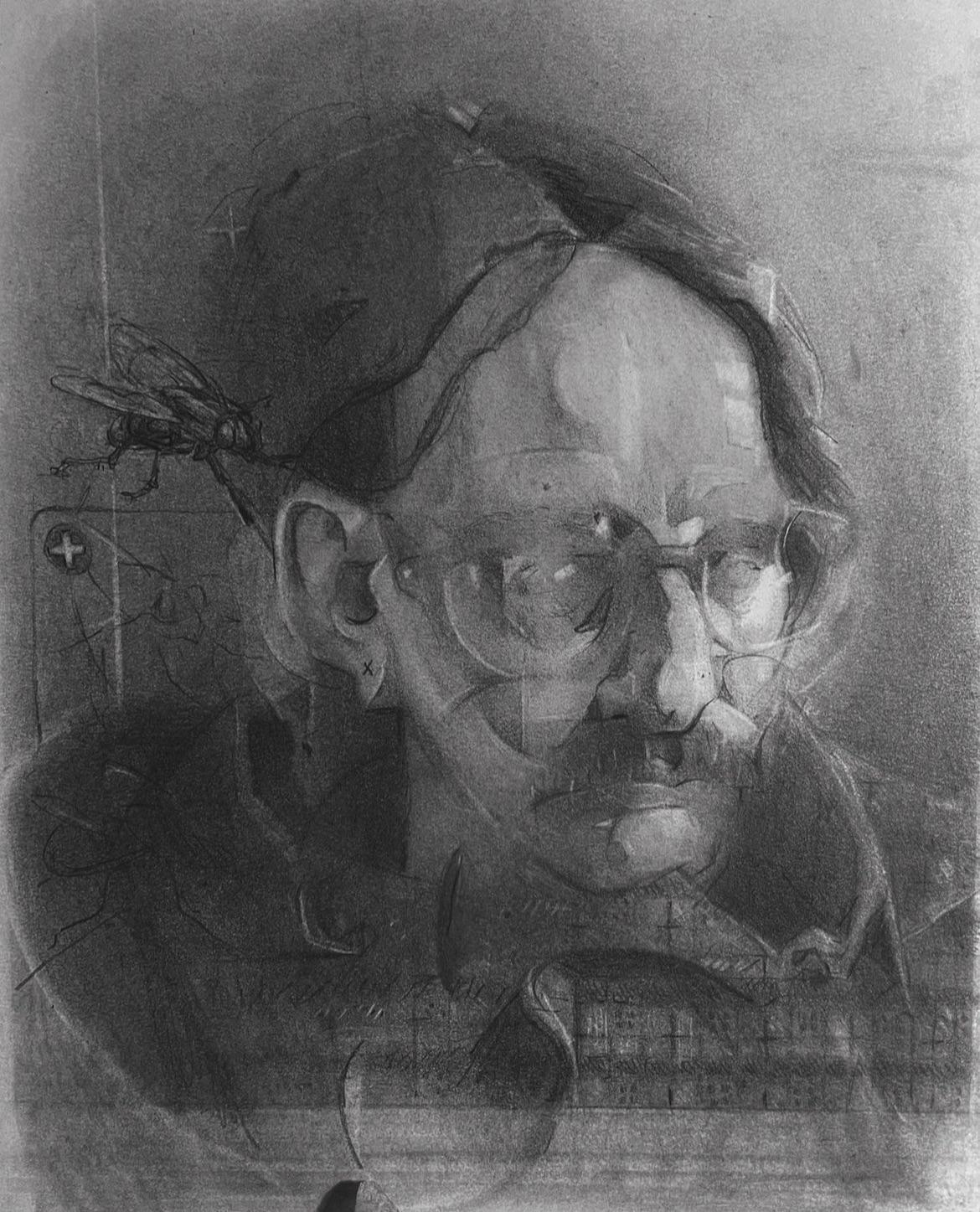 Self portrait, graphite on paper, 2023 | Scrolller