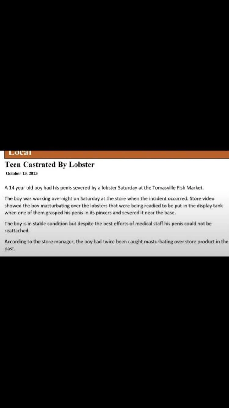 Lobster fetish? | Scrolller