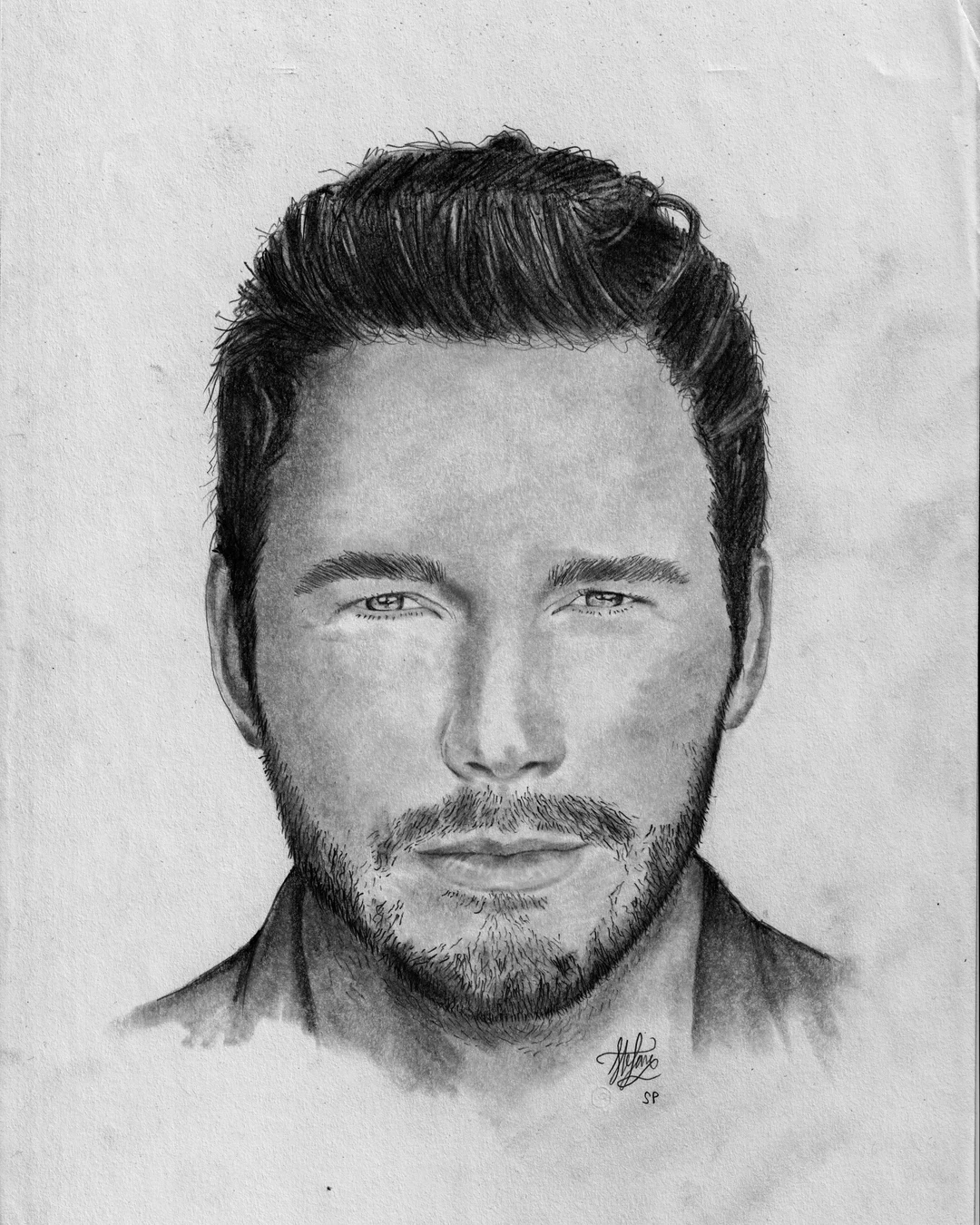 Chris Pratt, Me, Graphite, 2022 | Scrolller