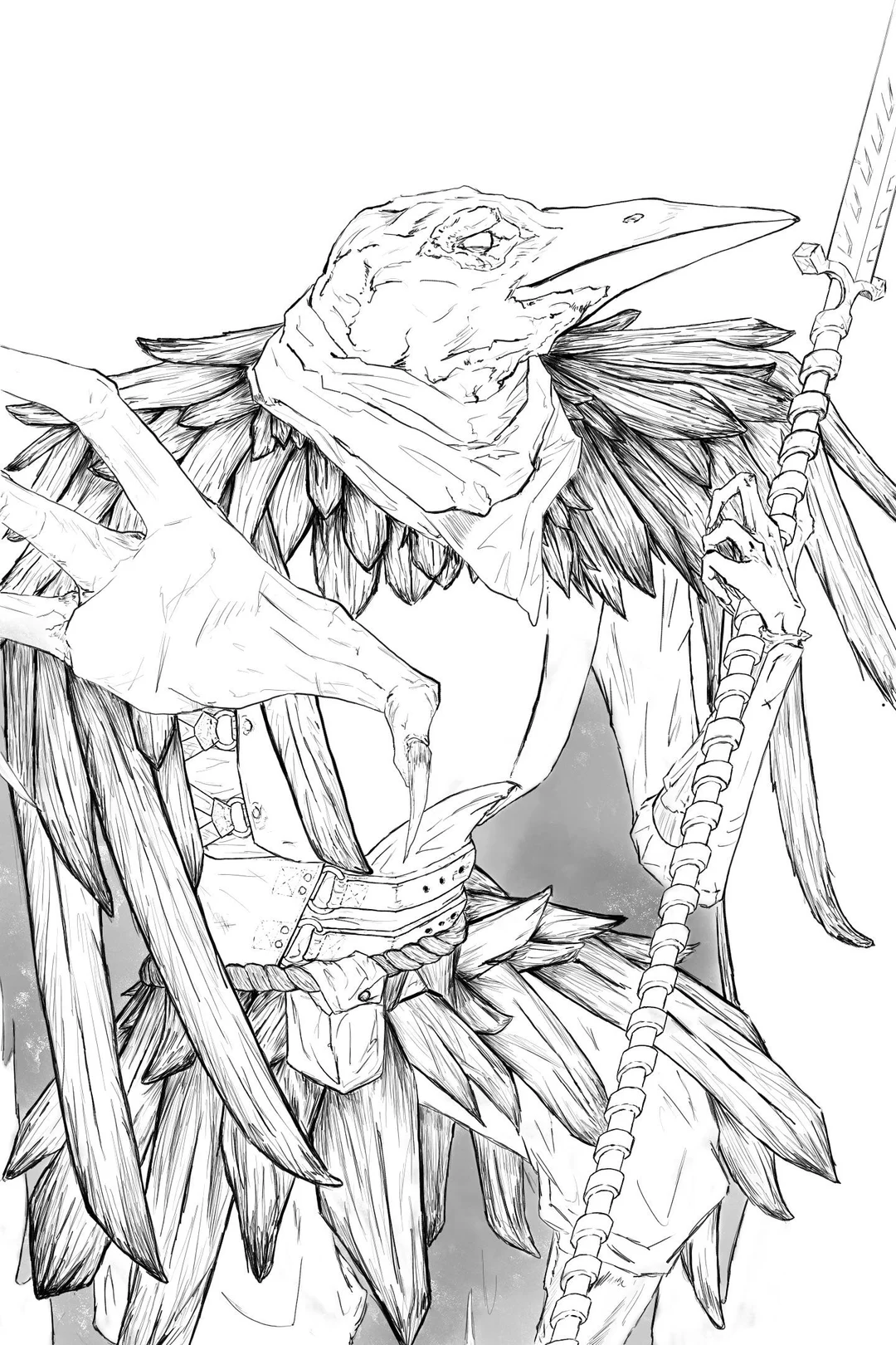 Linework for my current WIP | Scrolller