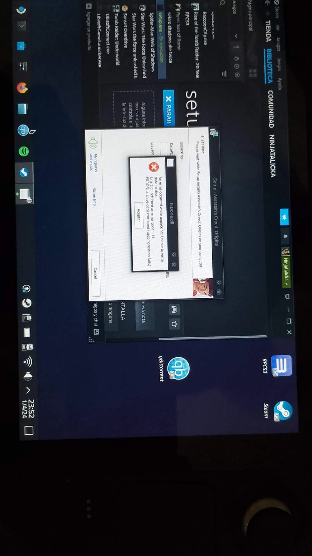 Assassin's Creed origins quack can't install | Scrolller