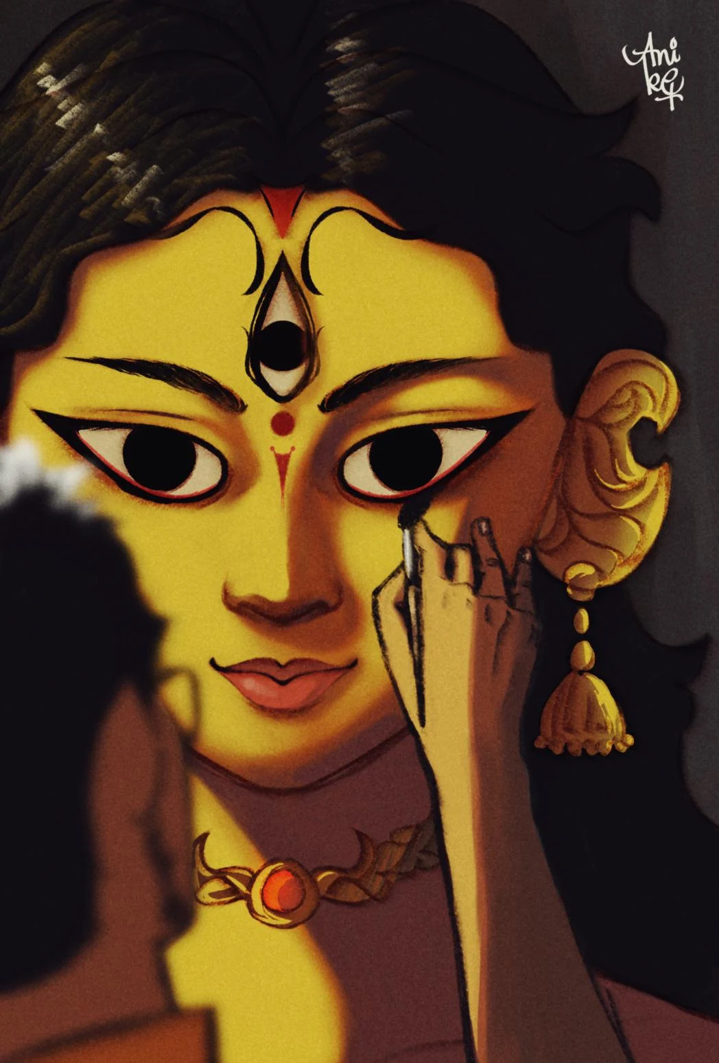 Goddess Durga, me, digital, 2021 | Scrolller