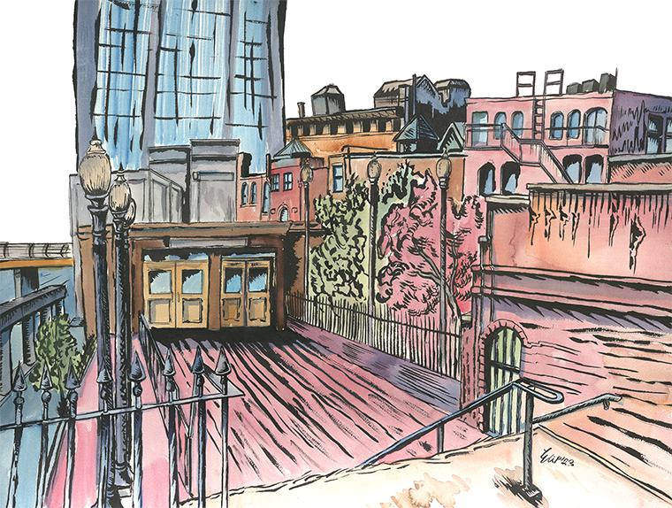 A Painting of an abandoned train portal | Scrolller