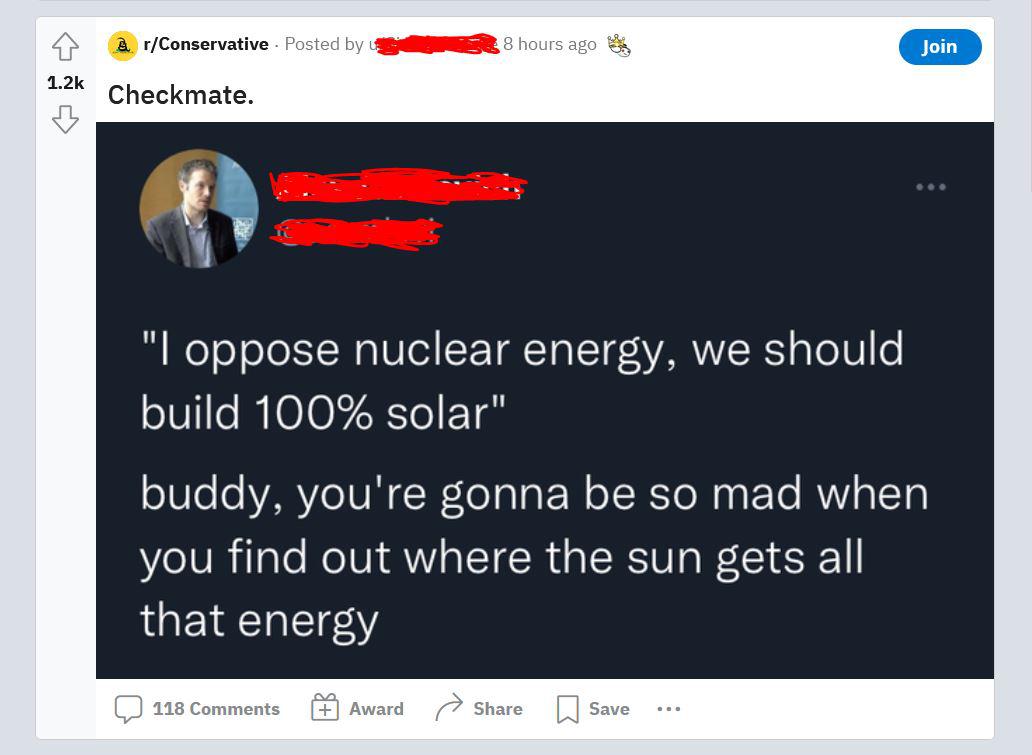 Nuclear Power Plant ≠ Sun | Scrolller