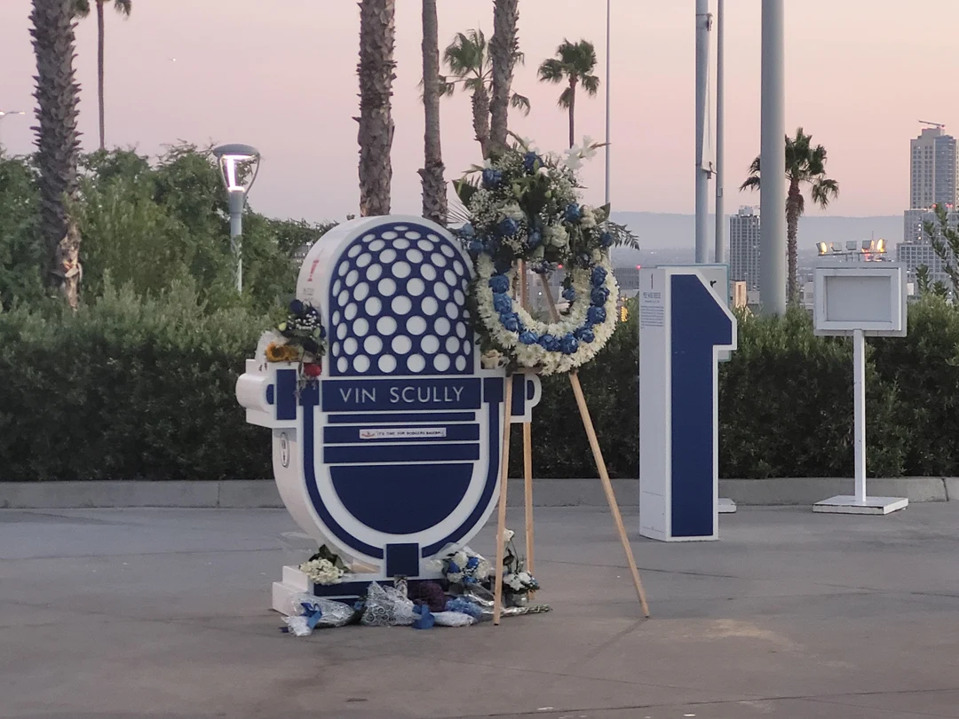 Vin Scully memoriam at Dodger Stadium. | Scrolller