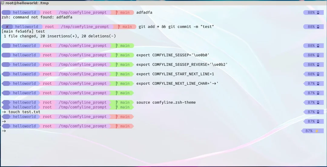 [ZSH] Comfyline: Highly customizable powerline prompt, that you design yourself | Scrolller