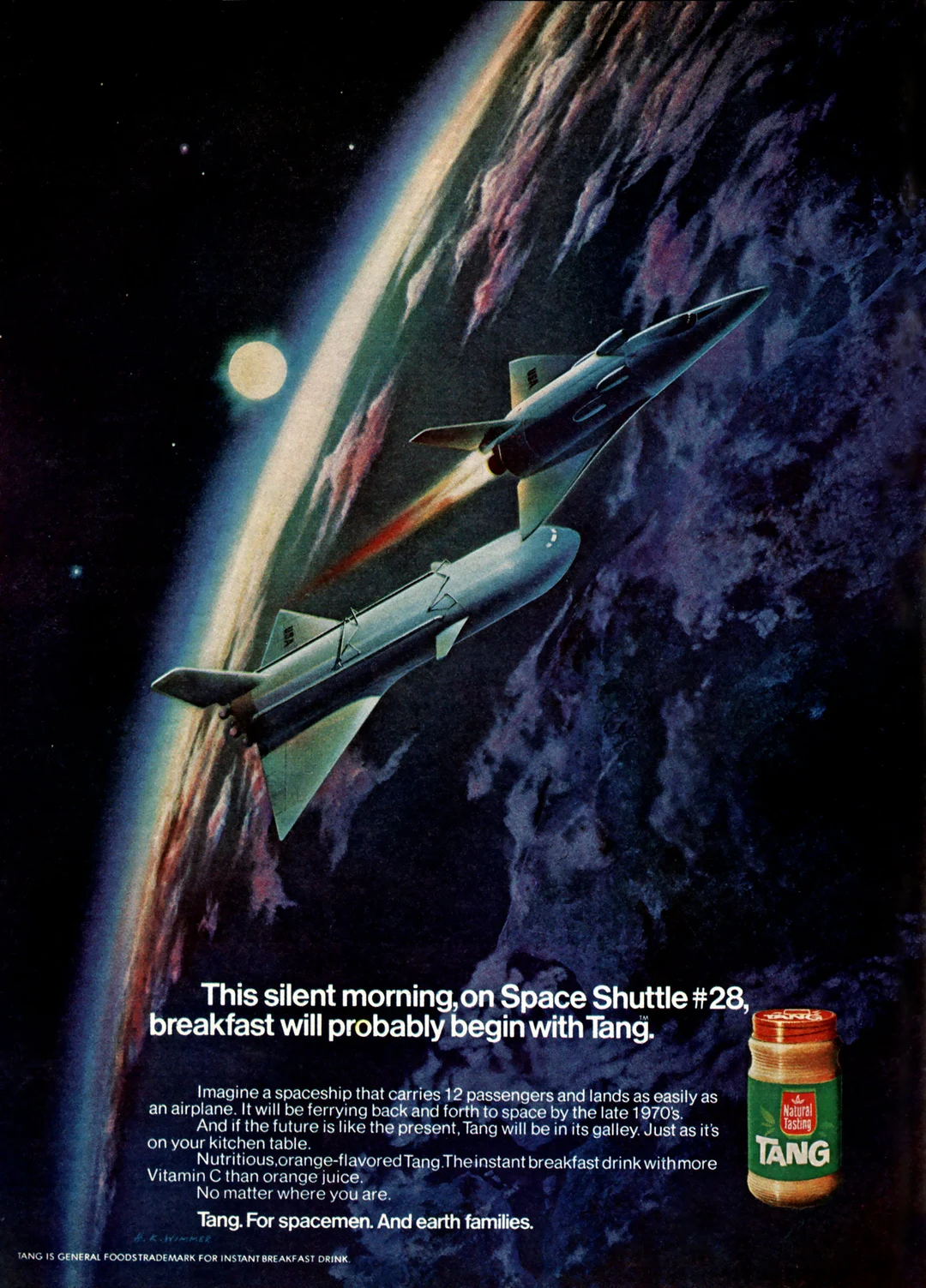 Space shuttle #28, Ad for Tang in 1971 | Scrolller