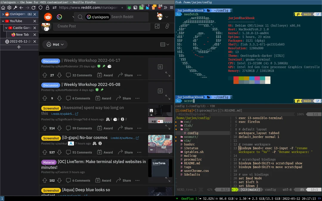 [i3] upgraded from wmii and added nerdfont icons & powerlines everywhere | Scrolller