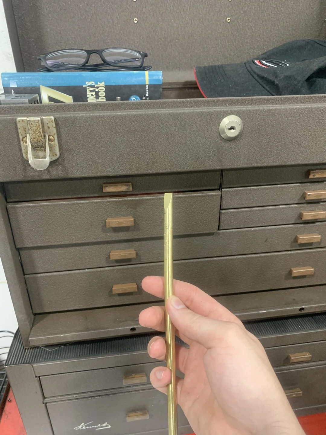 Arguably one of my most used tools… home brew brass punch. | Scrolller