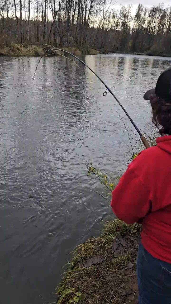 My wife caught her first salmon. | Scrolller