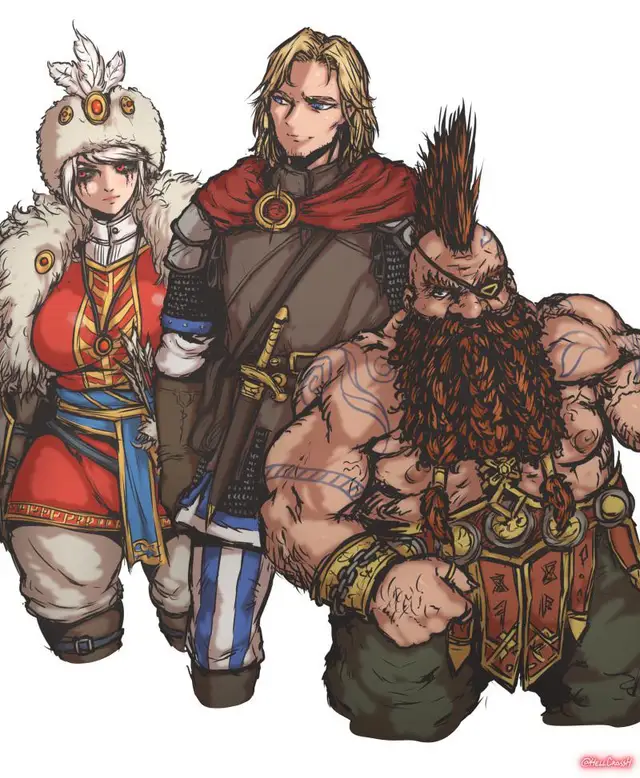 Gotrek, Felix and Uirika by HellCrossH | Scrolller