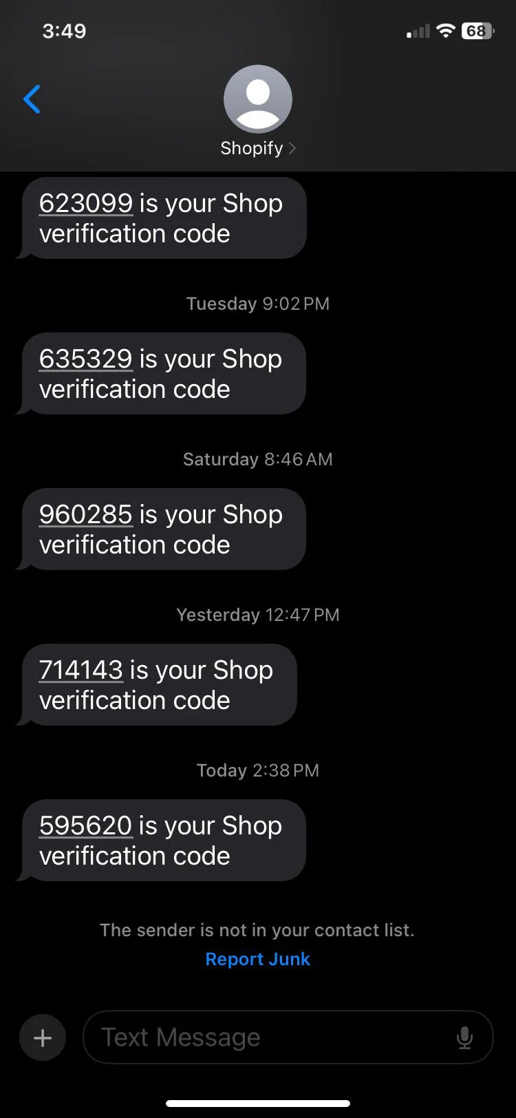 Keep getting this Shopify code message | Scrolller