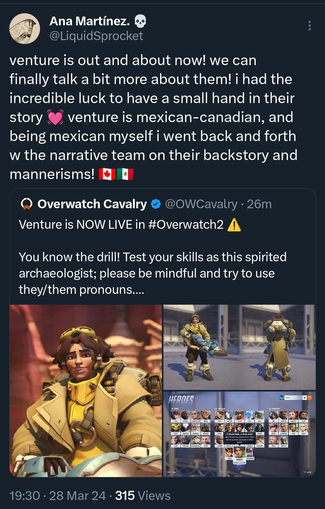 Venture is confirmed to be our first Mexican-Canadian hero! | Scrolller