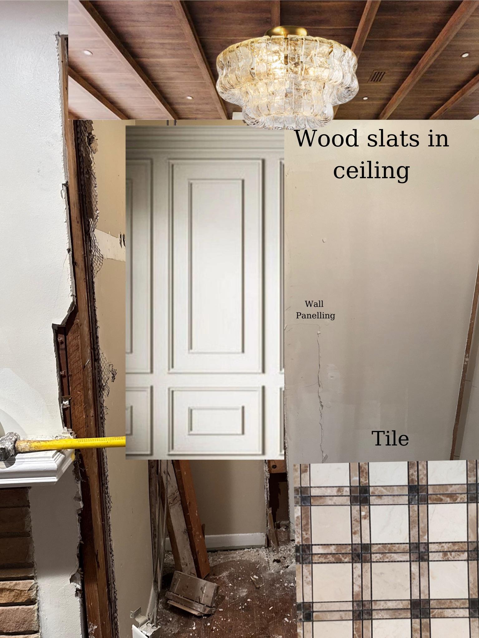 Just gutted the entryway. What do we think of this combo? Any other tile ideas? | Scrolller