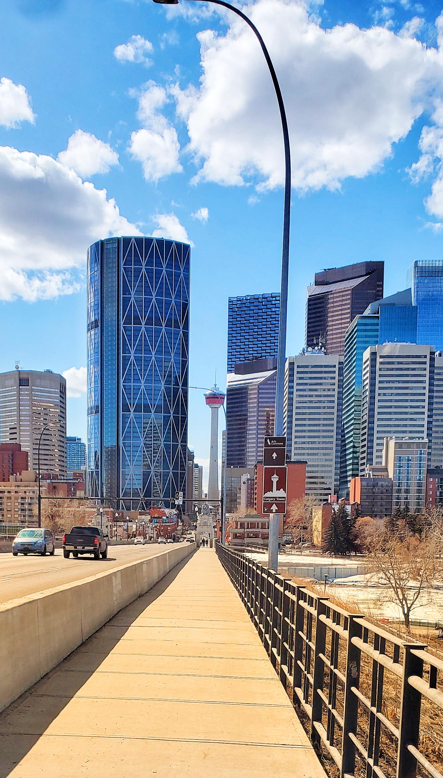 Calgary Alberta in the early Spring from the Lion's Gate Bridge. | Scrolller
