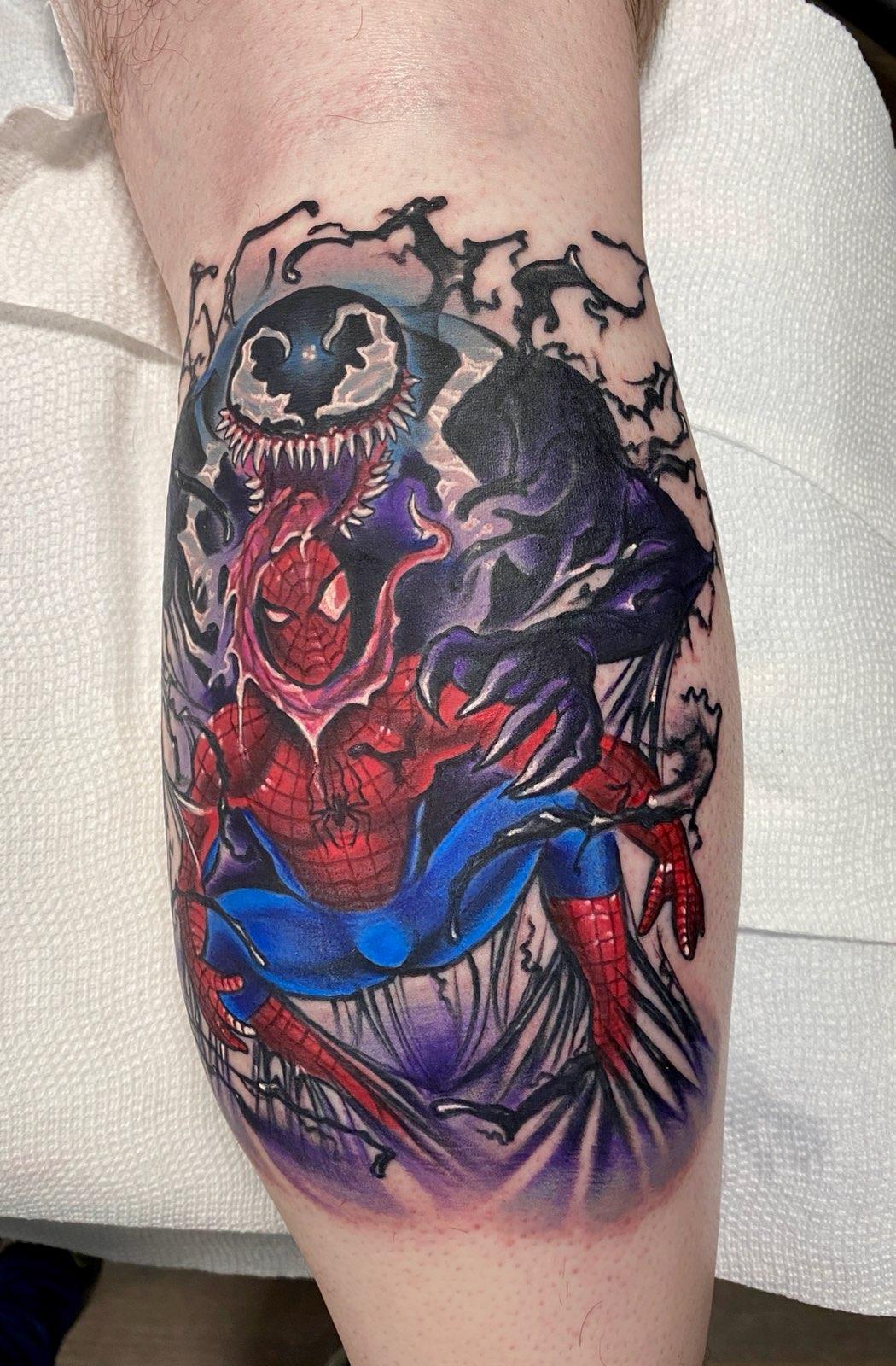 New venom and spidey tat for my birthday | Scrolller