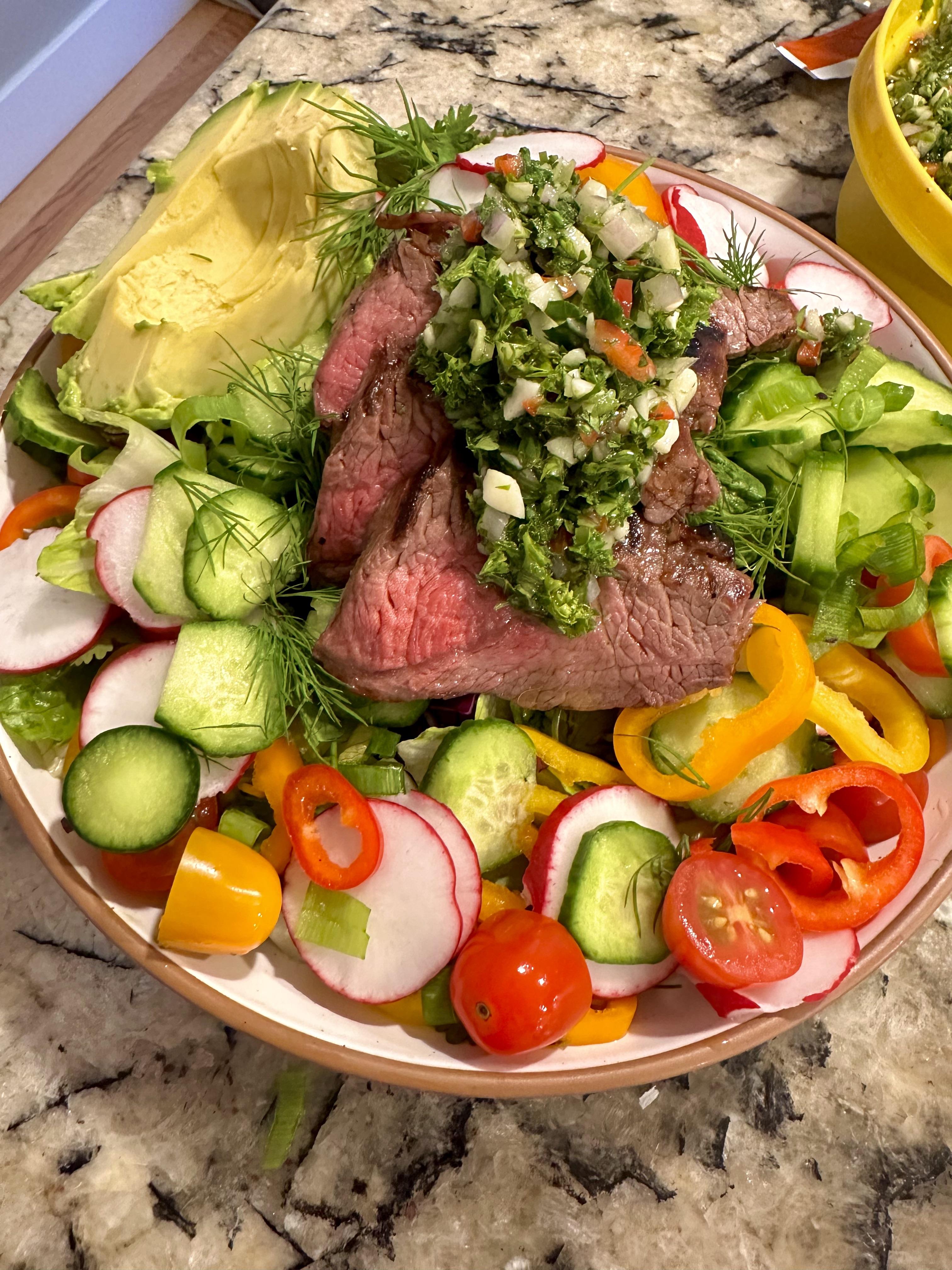 Made steak salads for my husband and kiddos | Scrolller
