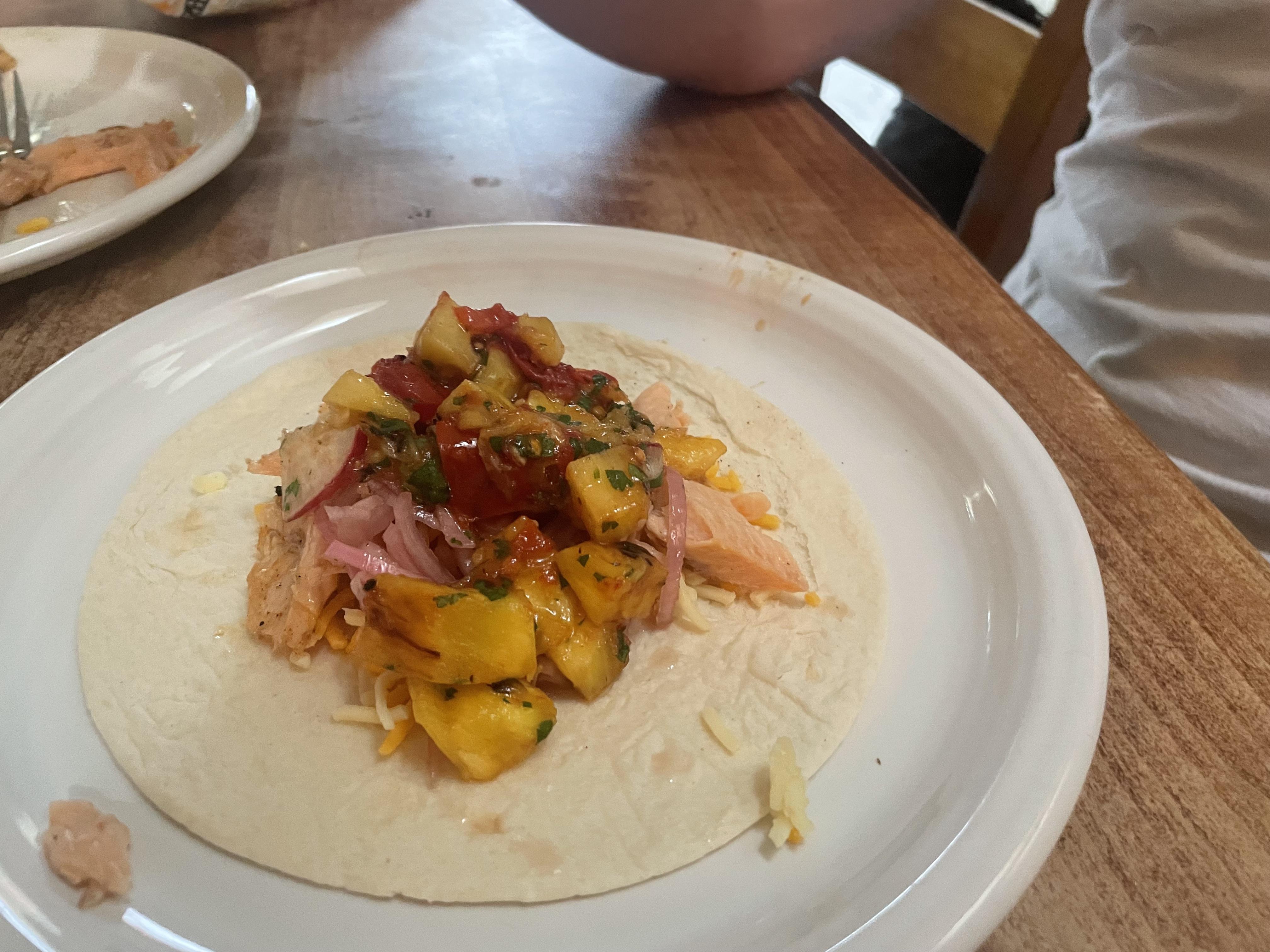 Discover more like Food: [homemade] fish tacos with a pineapple pico and pickled onions and ...