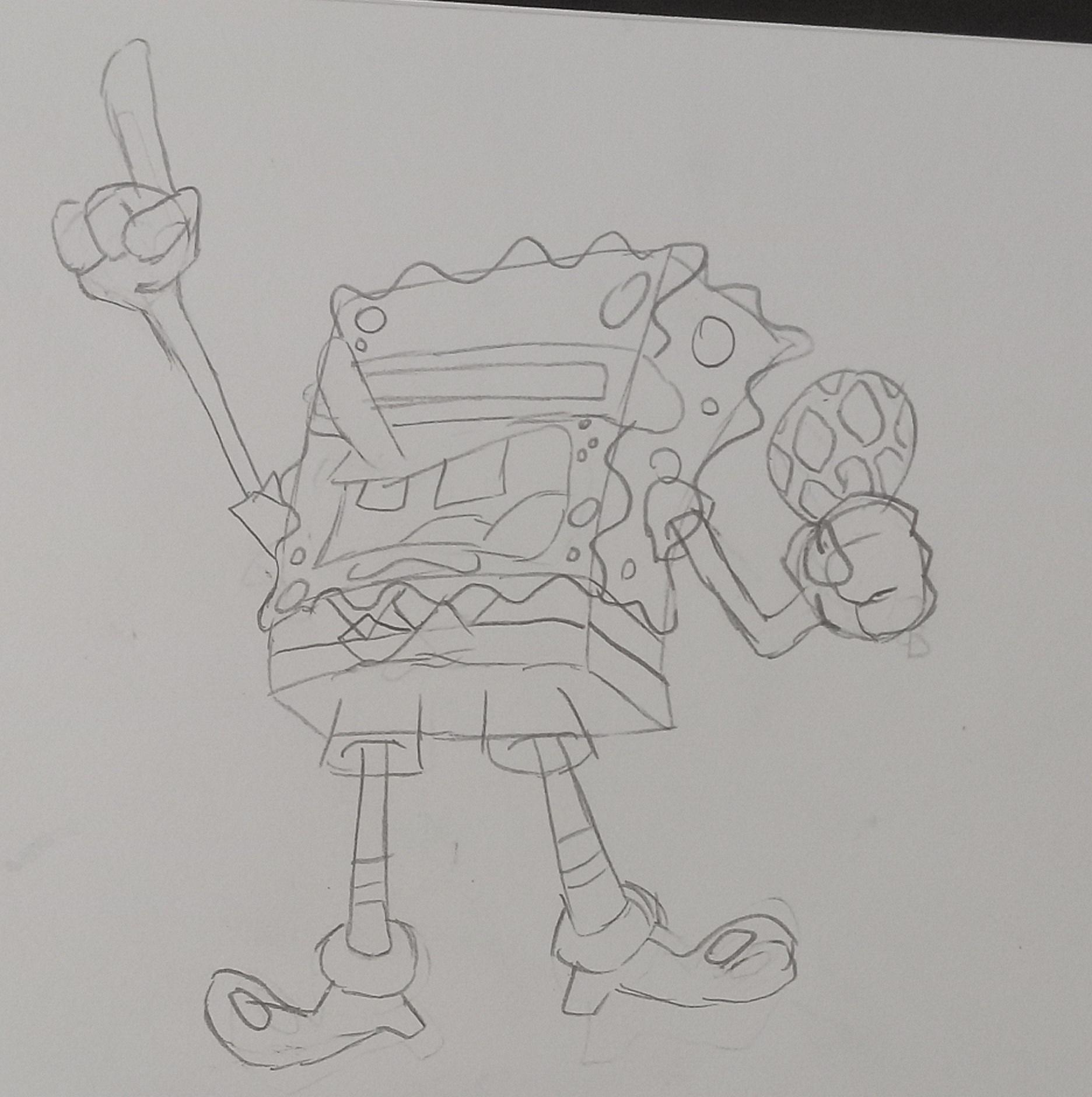 Happy 25th Anniversary to Spongebob Squarepants!! Here's some drawings I made of him for ...