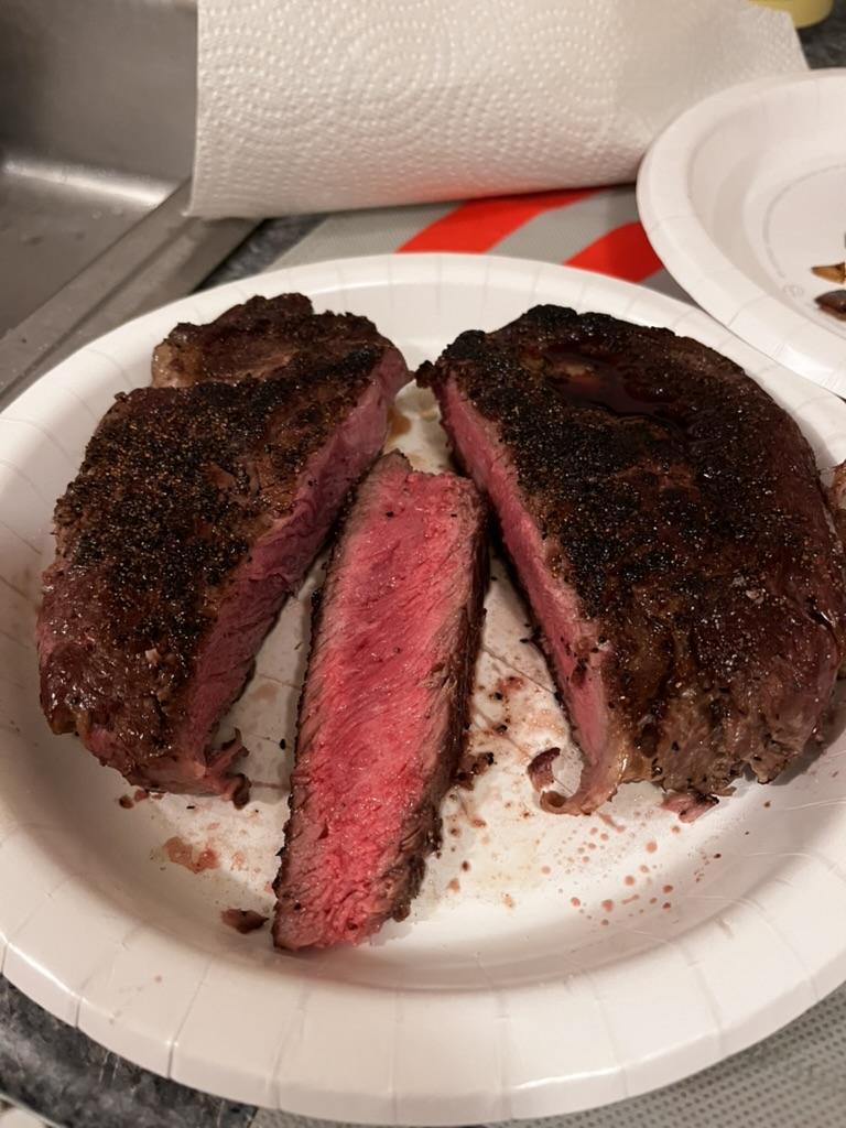 Ribeye, 1st time cold sear on Cast Iron... | Scrolller