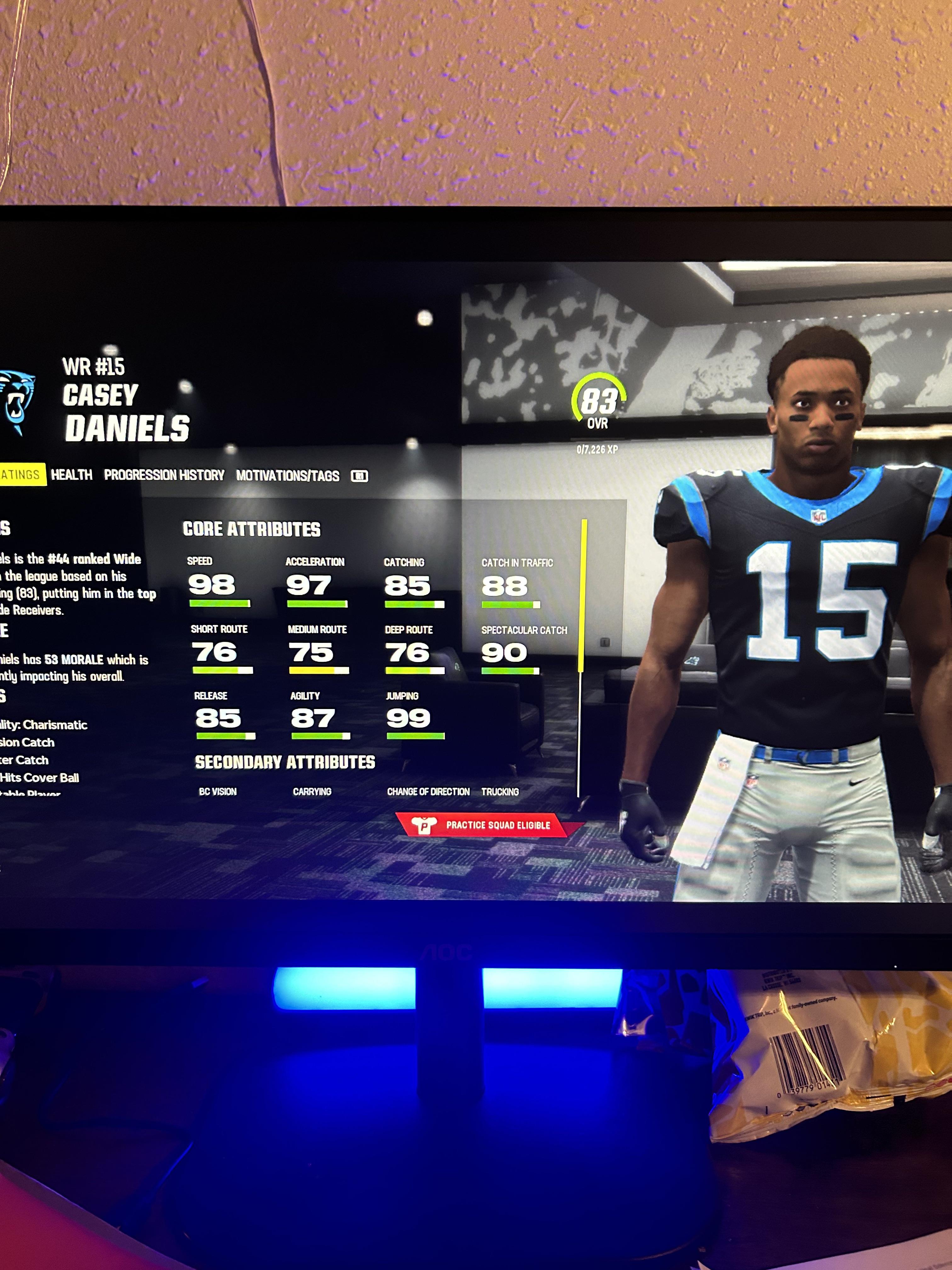 6’4” WR with hidden dev and 98 speed 83 ovr | Scrolller