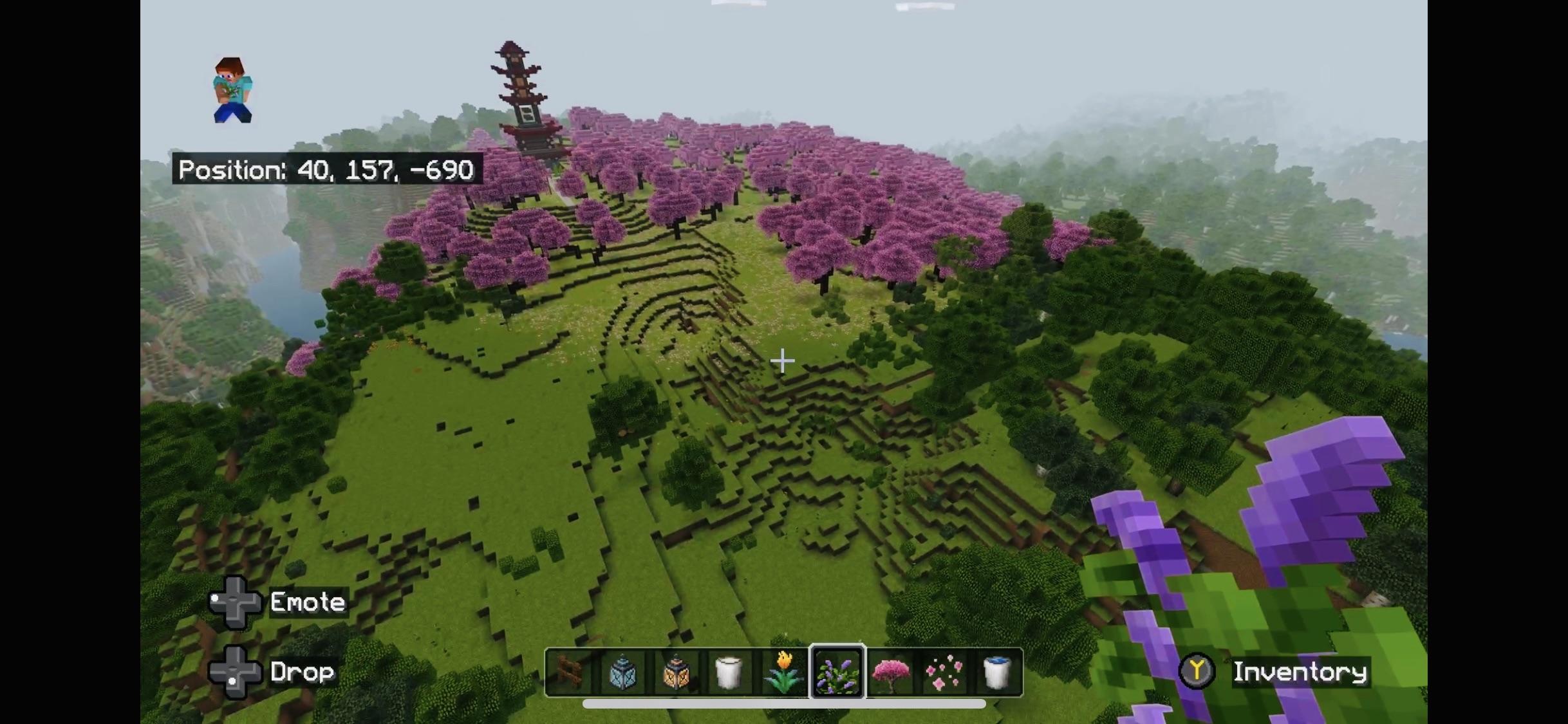 Japanese village build. I’m In the process of terraforming. Before and after. | Scrolller