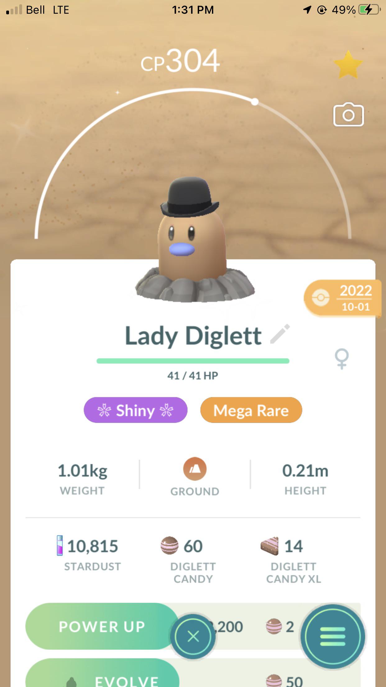 Caught this Shiny Diglett yesterday and evolved it into Shiny Dugtrio. Now, introducing my full ...