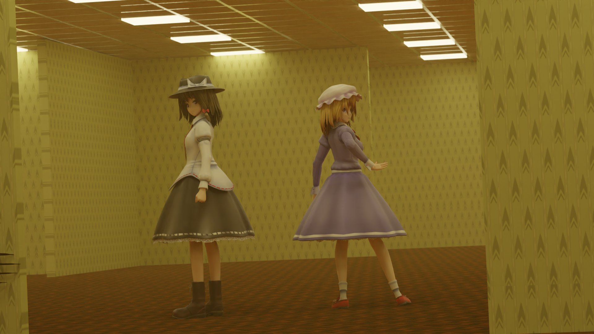 "Merry, where are we? This place doesn't look like Gensokyo." " We must've slipped through the ...