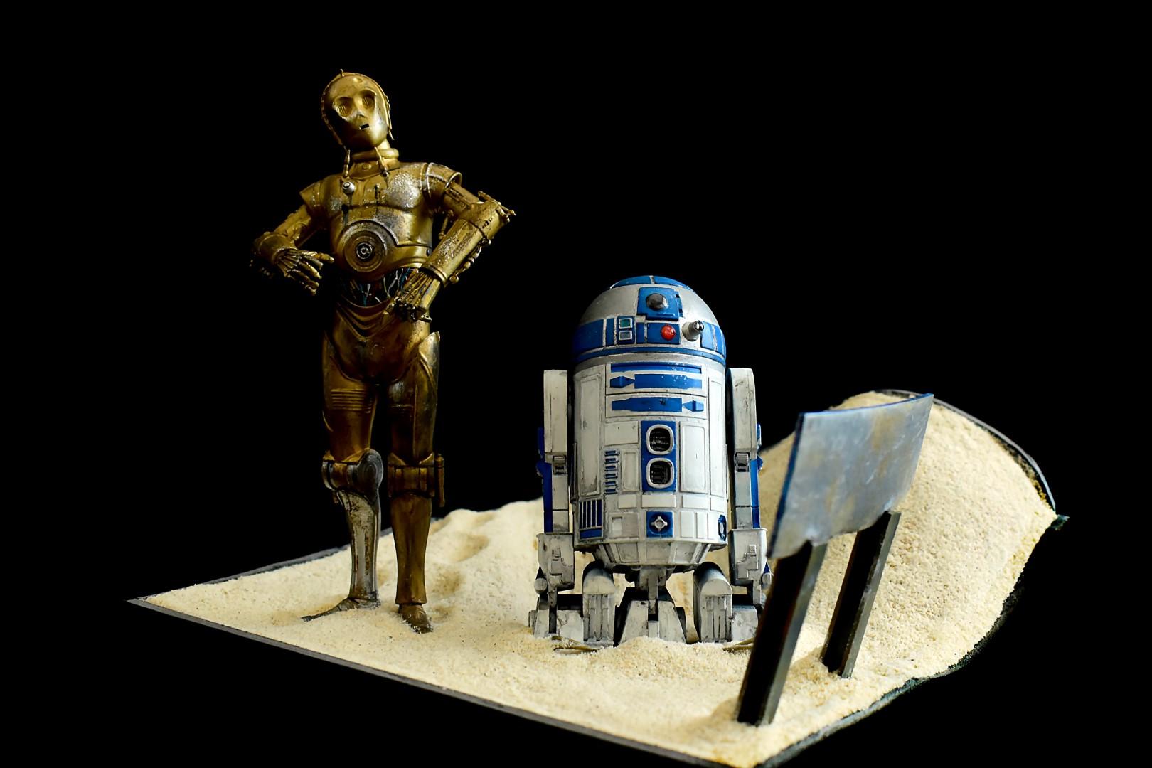 I've made a 3D printed diorama of C3PO and R2D2 lost on Tatooine (Episode 4) | Scrolller