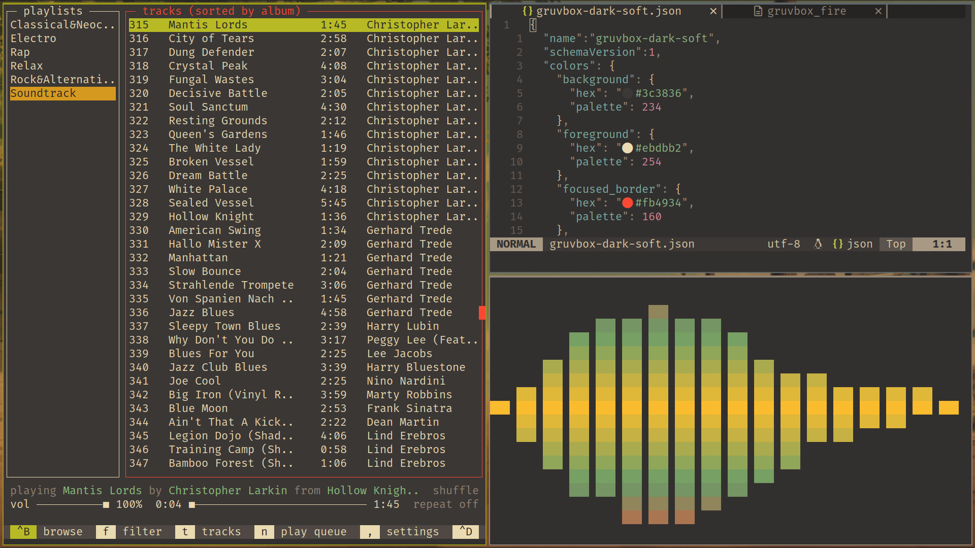 [Sway] My big gruvbox dark setup for codding | Scrolller