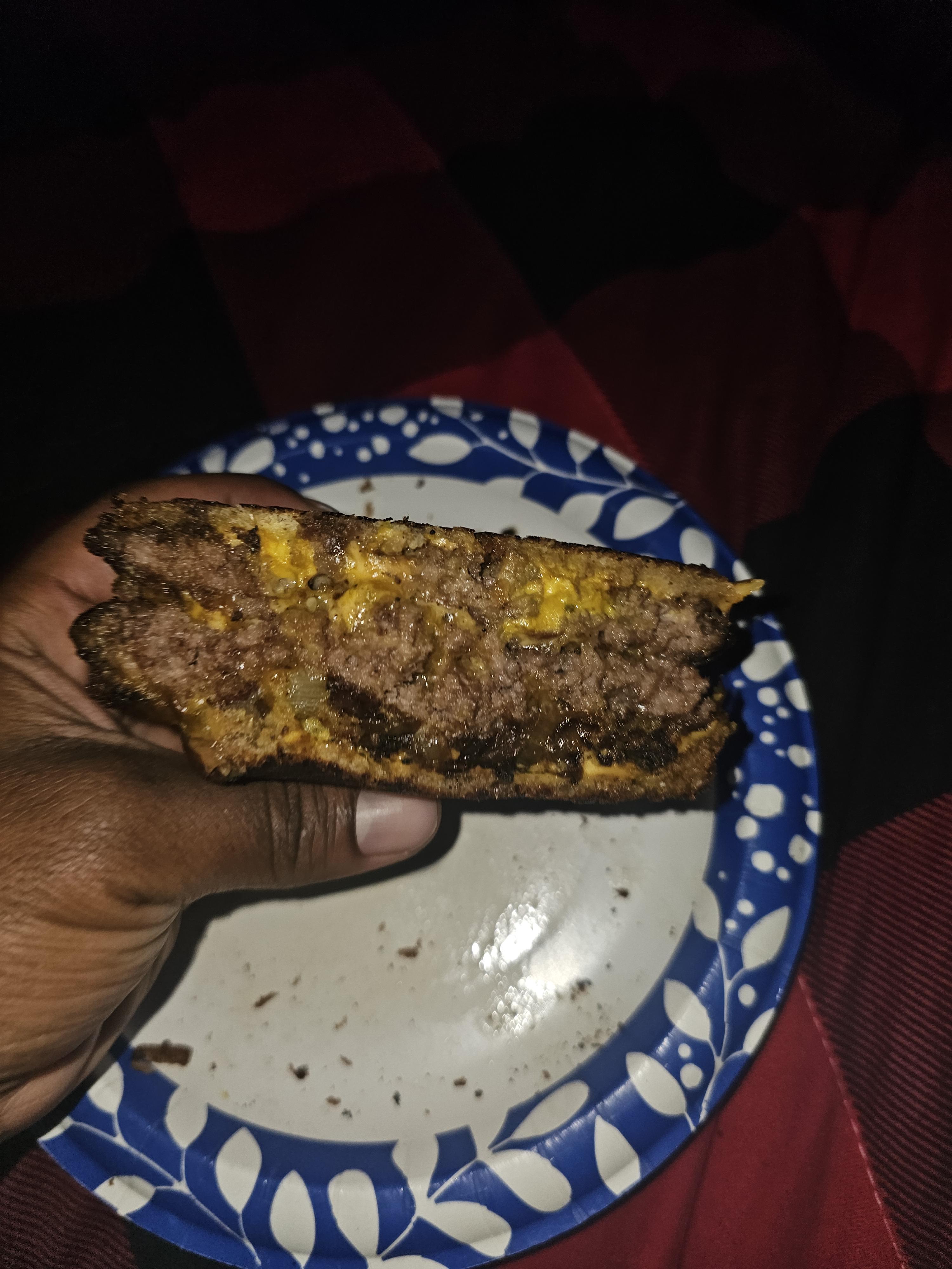 My attempt at a grilled cheese burger | Scrolller