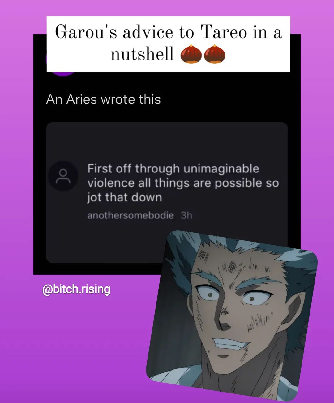 Proof I've collected over the years that Garou is an Aries ♈♥️ | Scrolller