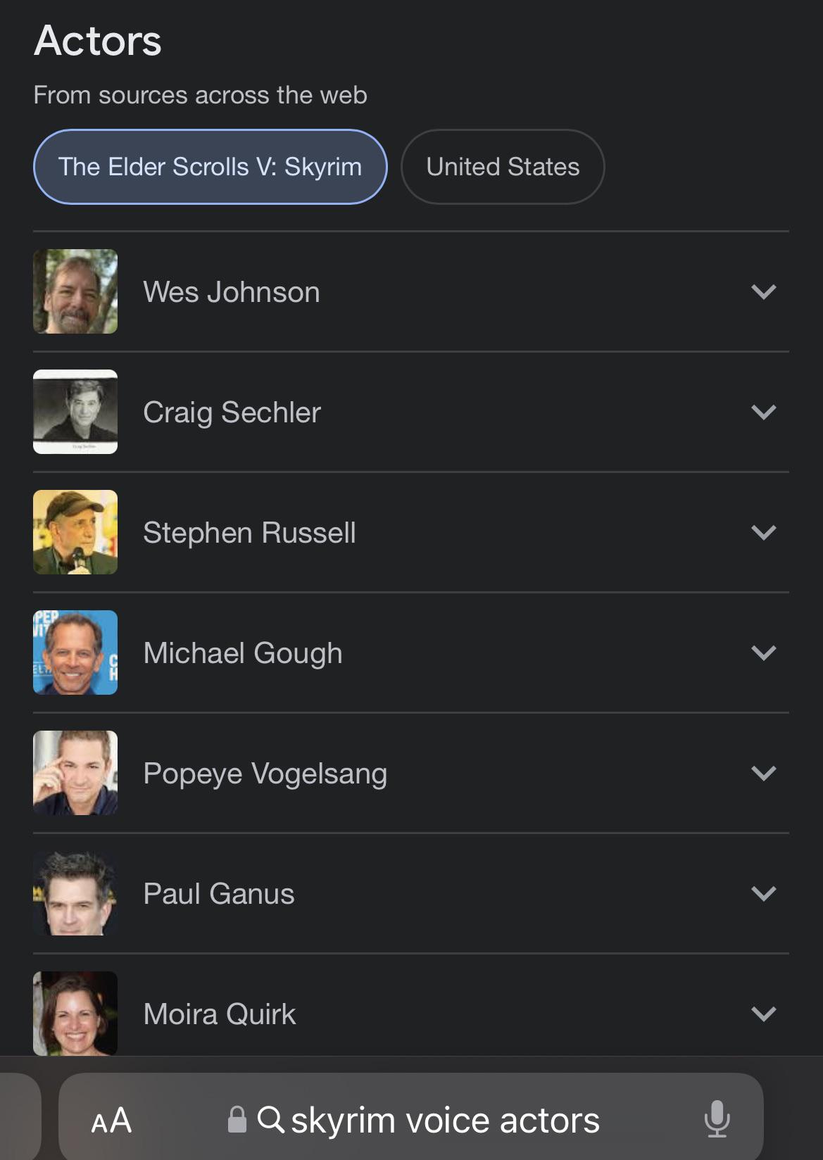 Skyrim. Looks like there are 15 voice actors. | Scrolller