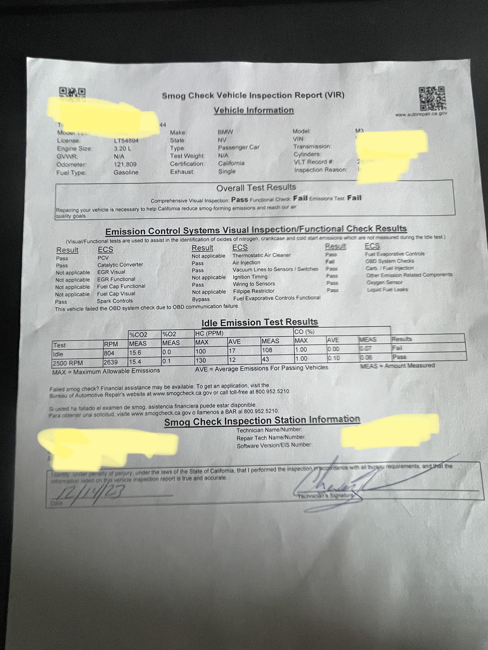 BMW E36 M3 won’t pass smog | Scrolller