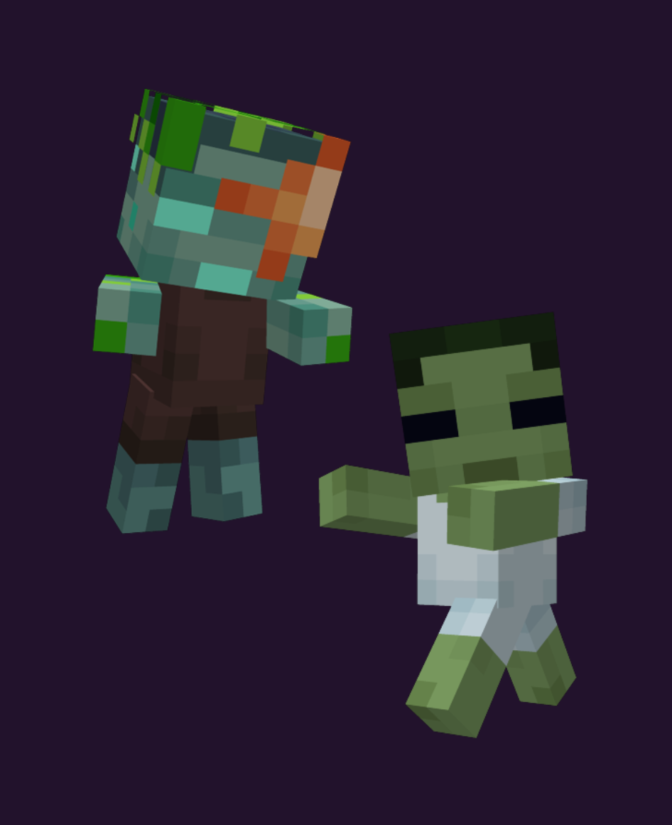 Redesigned Drowned + Variants for all Default Skins! | Scrolller