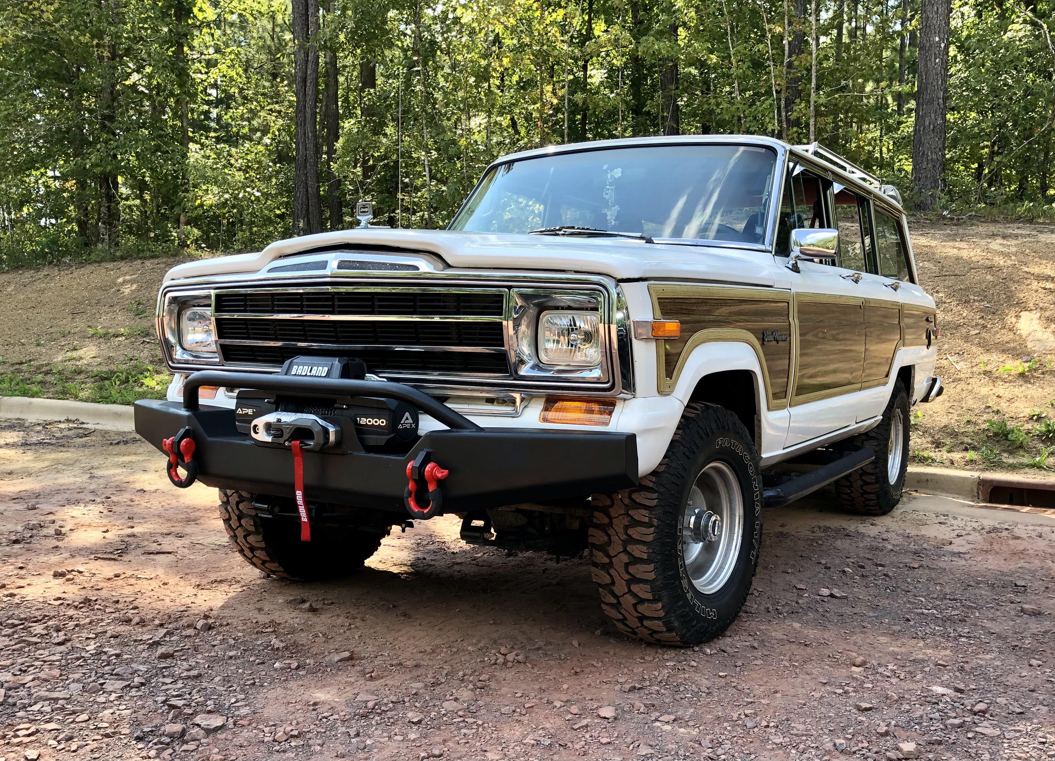 New winch mount bumper on the old Jeep. | Scrolller