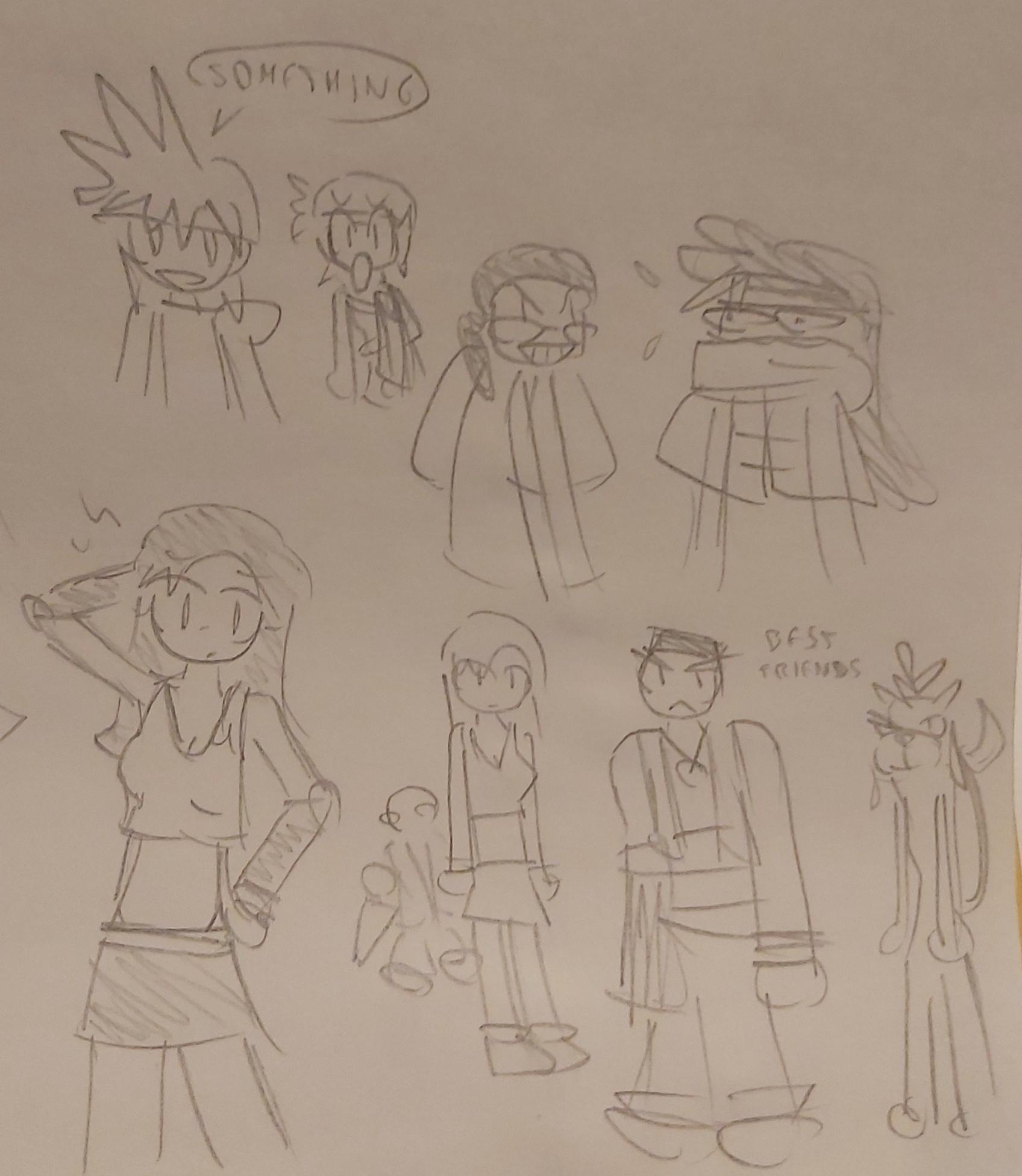 Drew some characters from ff7, i miss this game haha | Scrolller