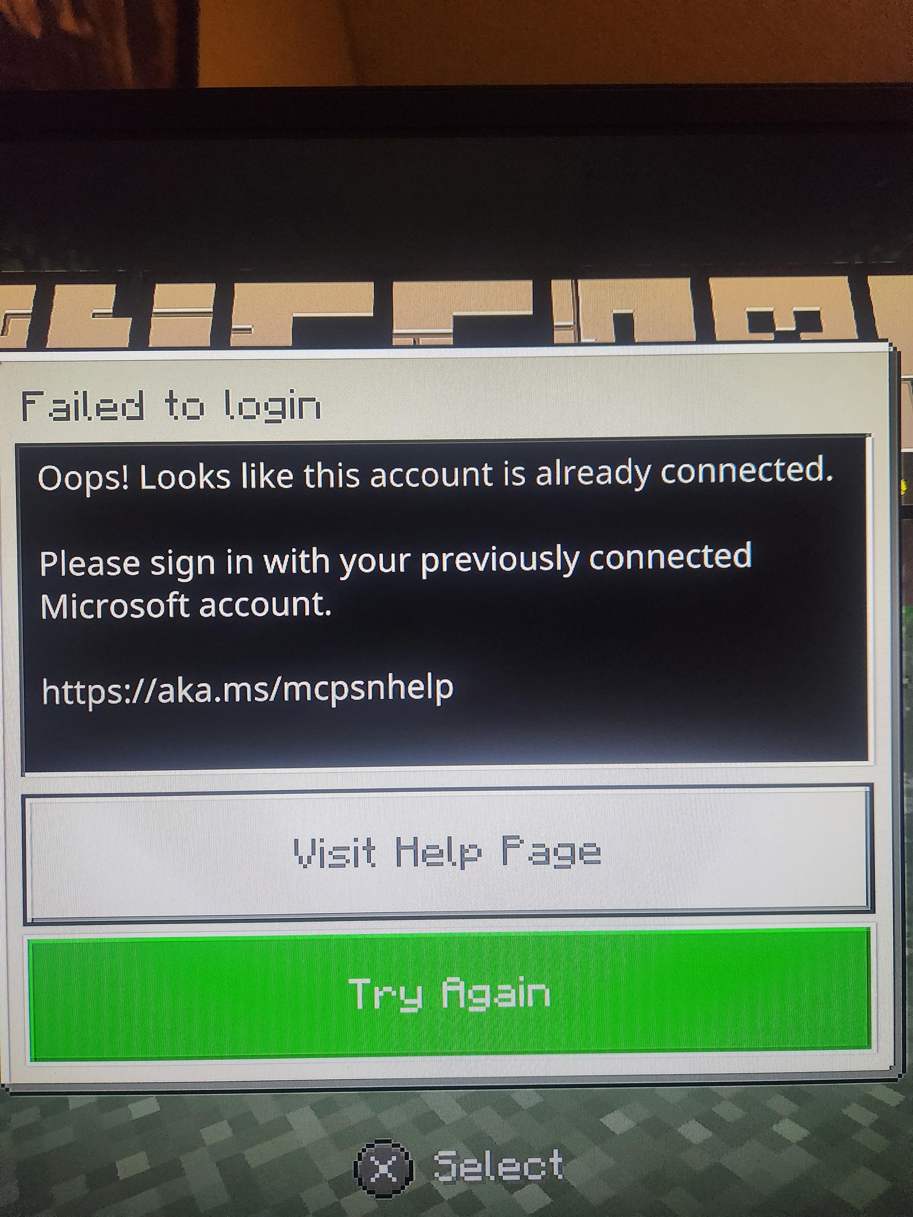 Playstation minecraft not letting me log in with new email | Scrolller