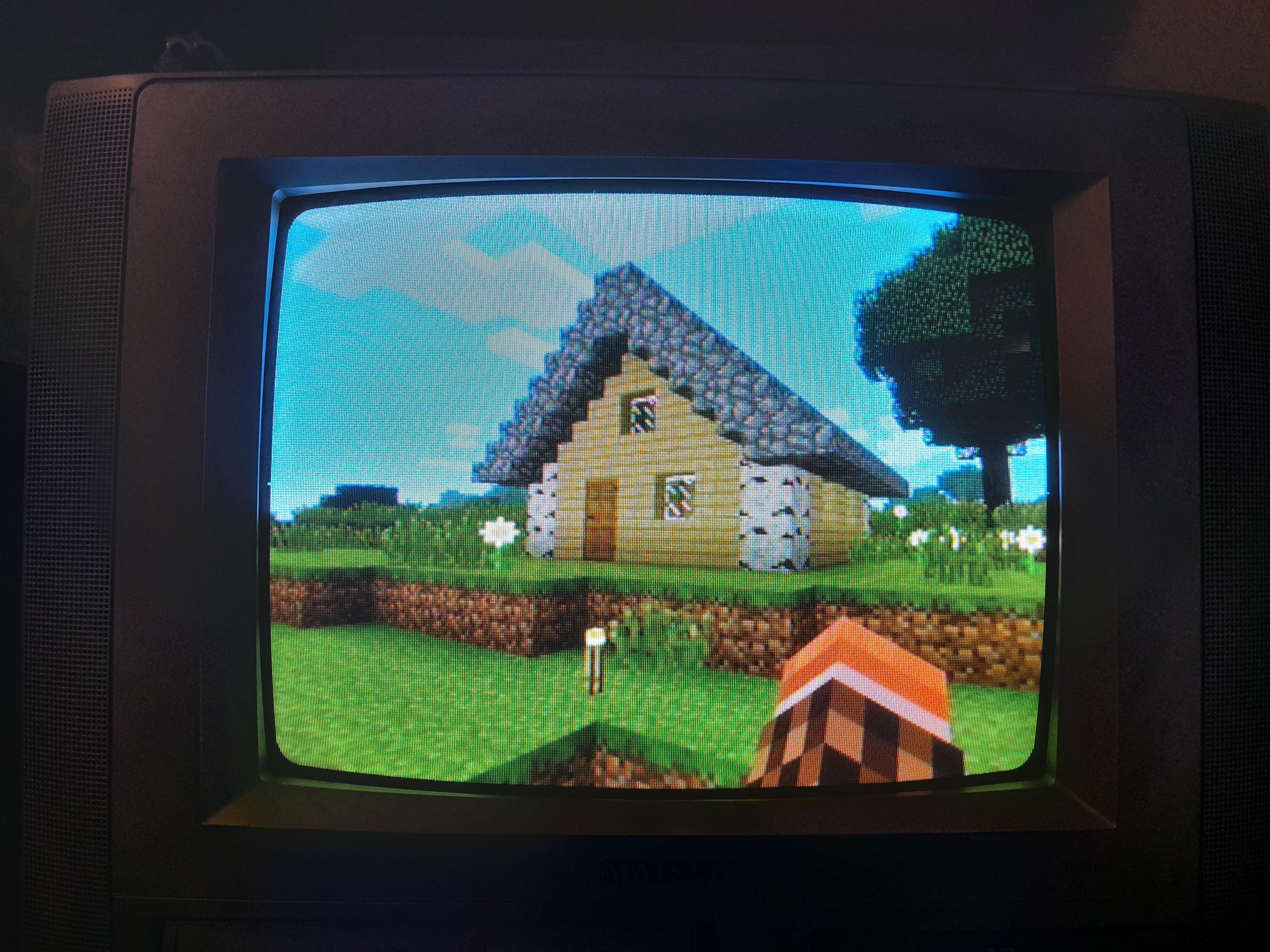 Minecraft on a CRT TV makes it look very nostalgic! | Scrolller