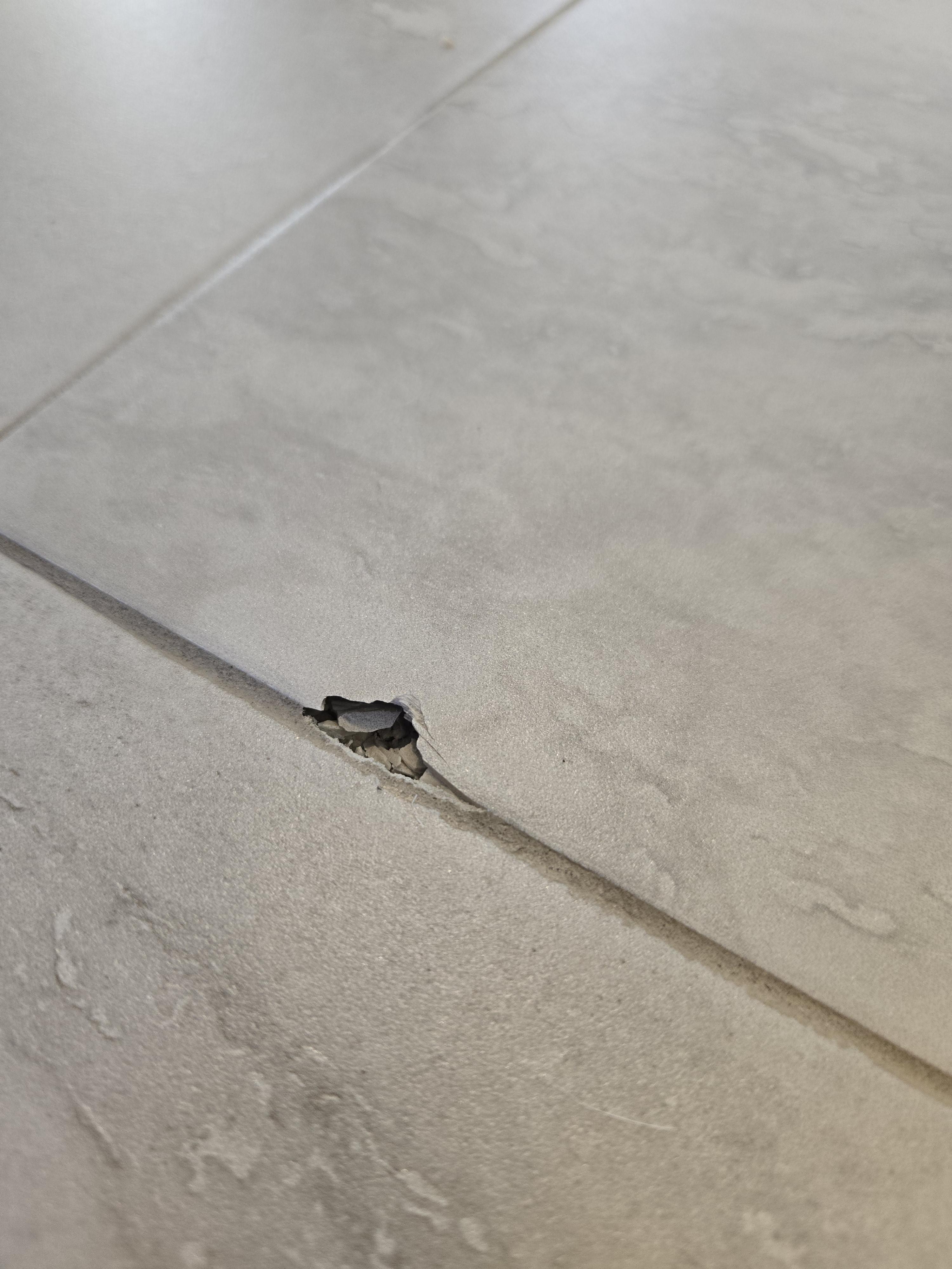 Any tips on fixing this damaged floor tile? | Scrolller